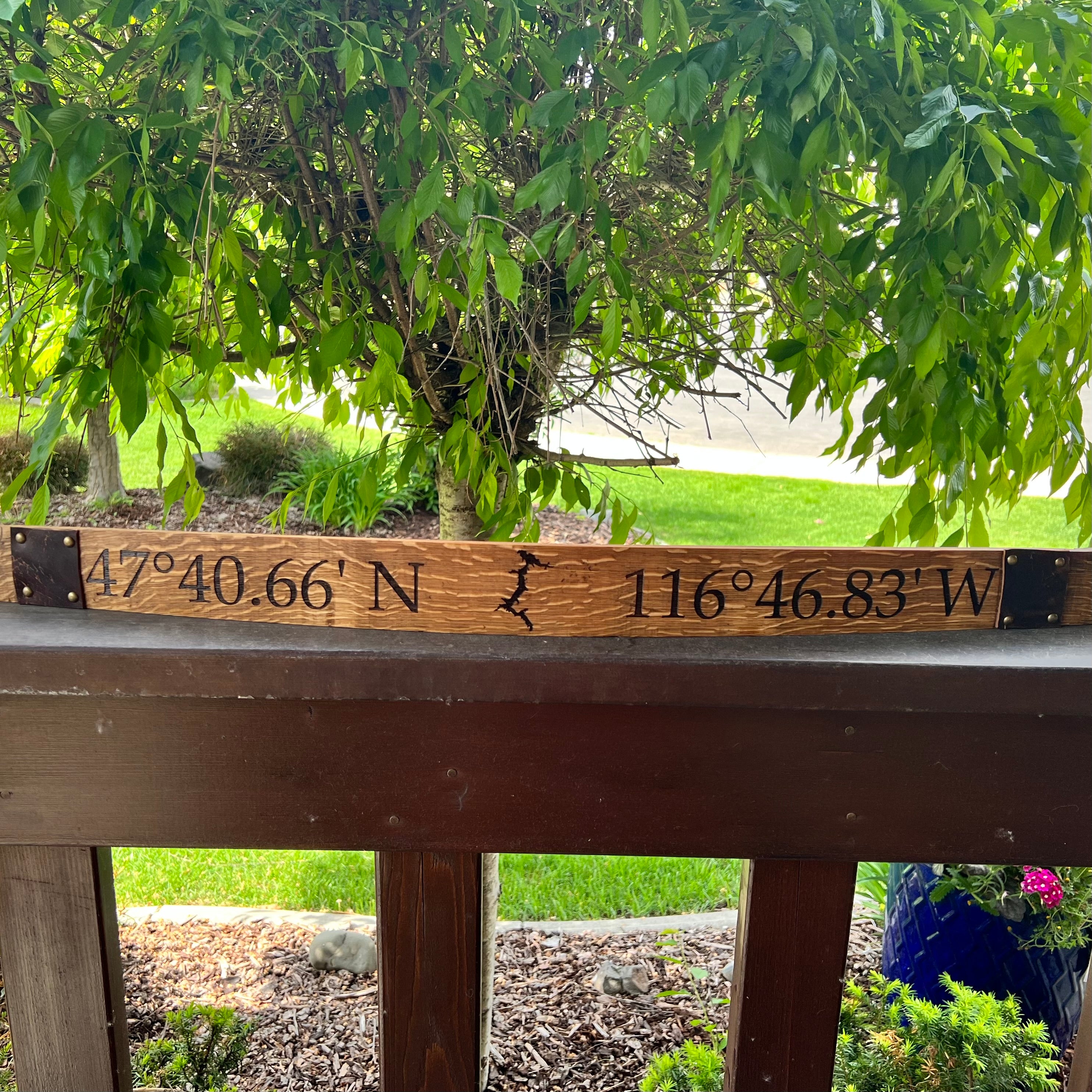 Customized Wine Stave Coordinates Sign – TerraForm Elements